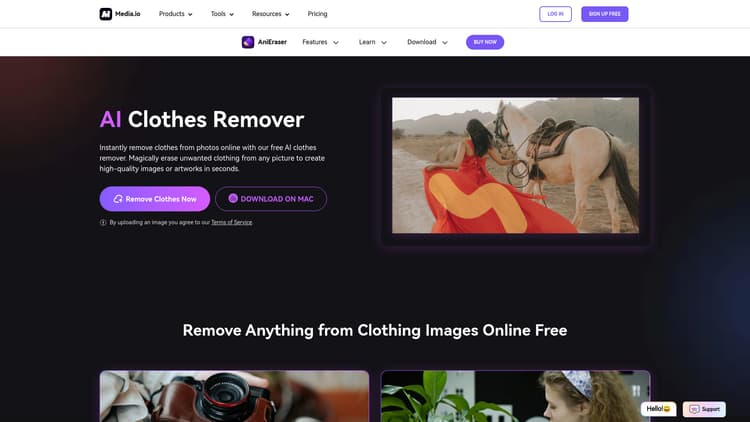 AI Clothes Remover - AI-powered tool to remove unwanted objects from images and videos. | AI-U.com