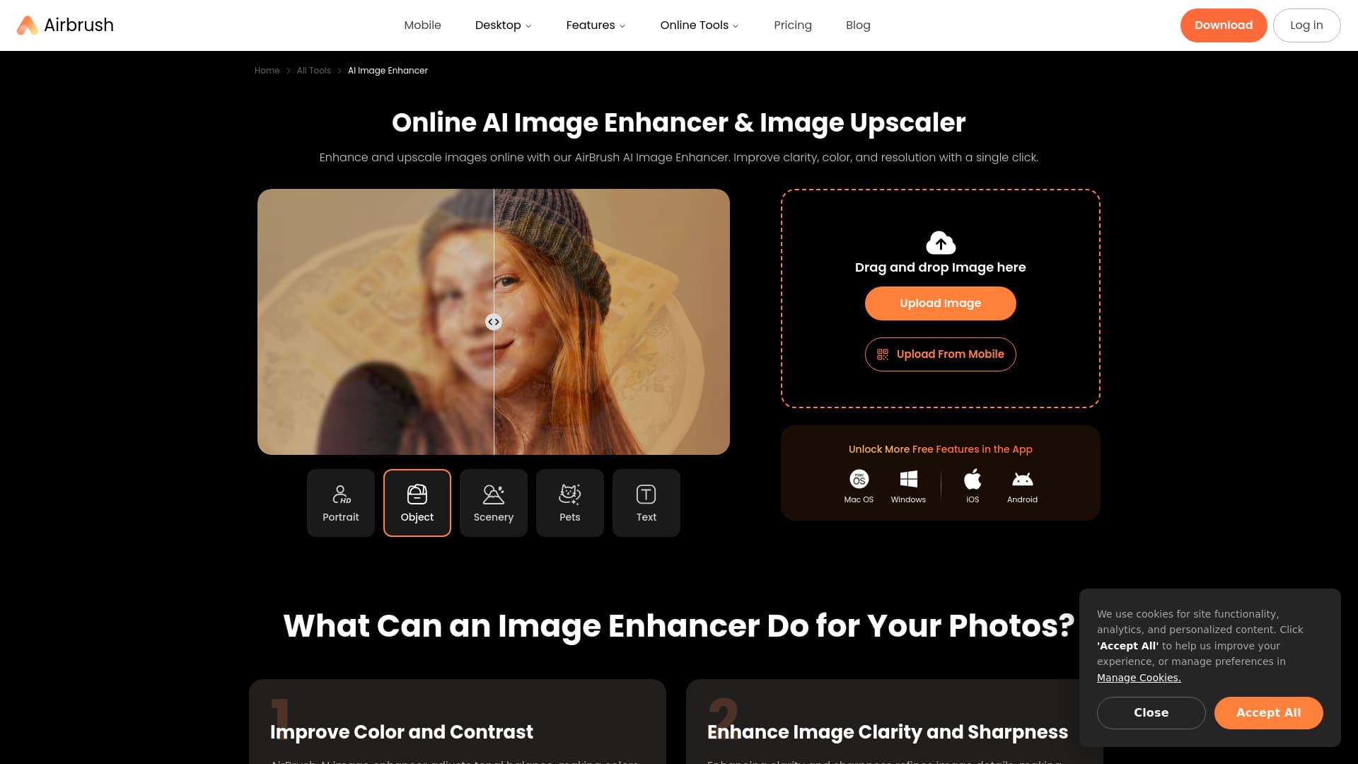 Airbrush AI Image Enhancer - AI Image Enhancer & Upscaler for sharper ...