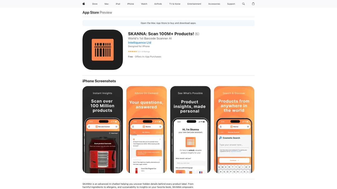Skanna: Scan 100+ Products! - Chatbot IA pour des insights sur les ...